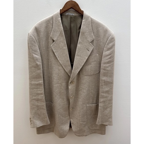 Suits & Blazers | Mondo Di Marco Mens Beige Linen Sport Coat Blazer ...